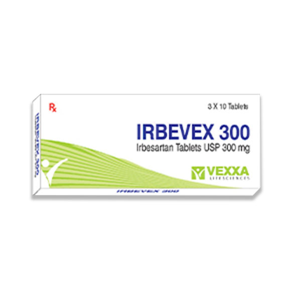 Buy Irbevex 300 irbesartan 300mg tablet 1's online with MedsGo. Price ...